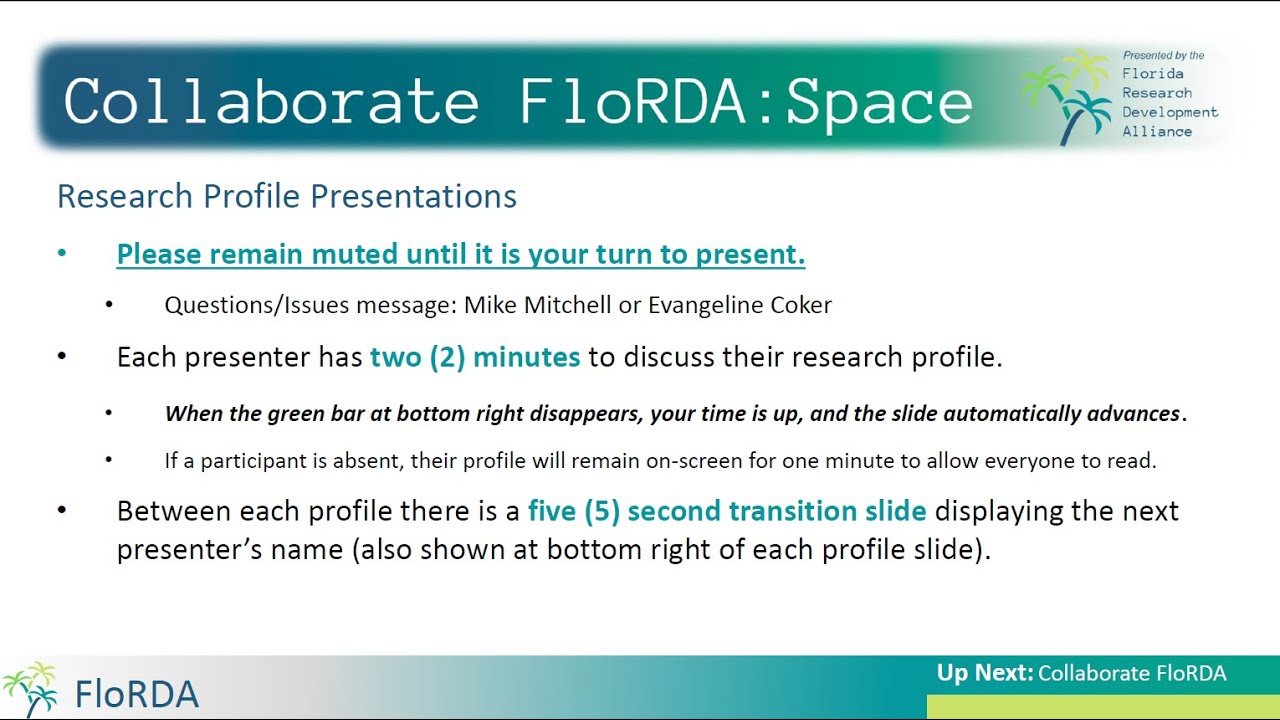 COLLABORATE FL-RDA: Space - Research Profile Presentations - YouTube