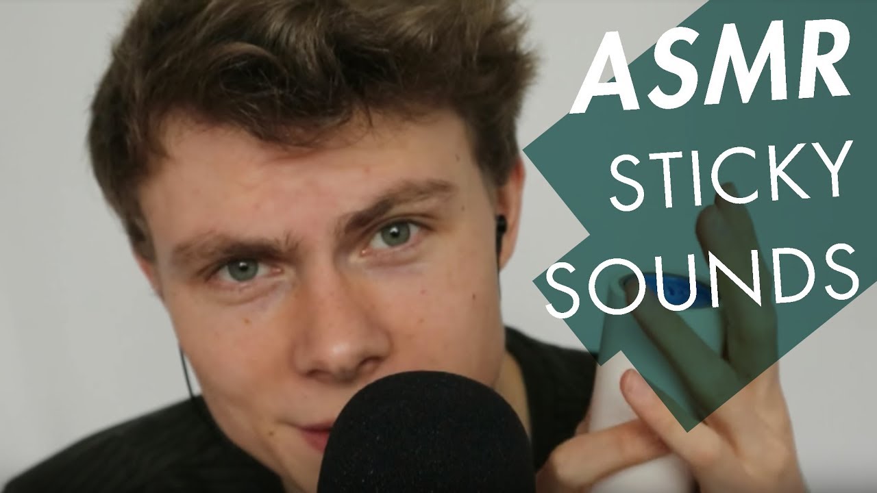 ASMR - Sticky Sounds - Lint Roller, Floam & Tape - YouTube
