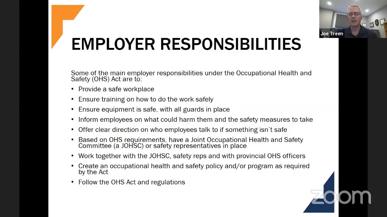 Fundamentals of Leadership - Employer Responsibilities Under the OHS ...