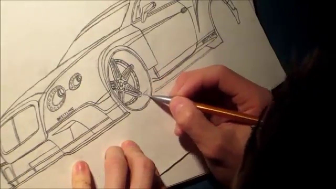 Drawing A Bentley Continental GT3 PART01 - YouTube