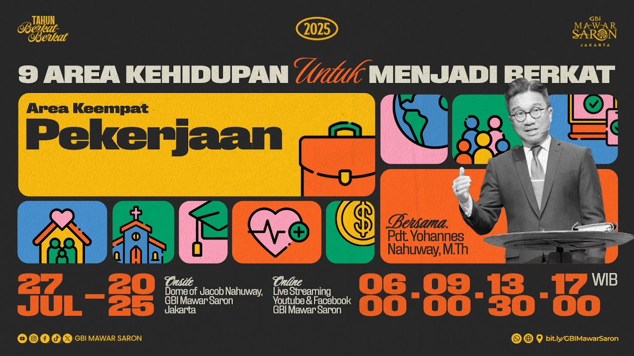 9 Area Kehidupan Untuk Menjadi Berkat | Ibadah Minggu GBI Mawar Saron ...