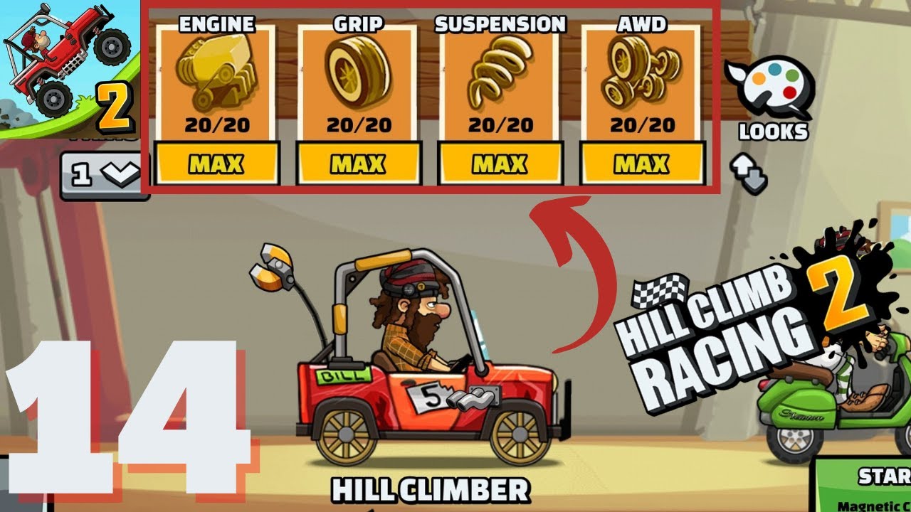 Hill Climb Racing 2 - Gameplay - #14 - Hill Climber max (iOS, Android ...