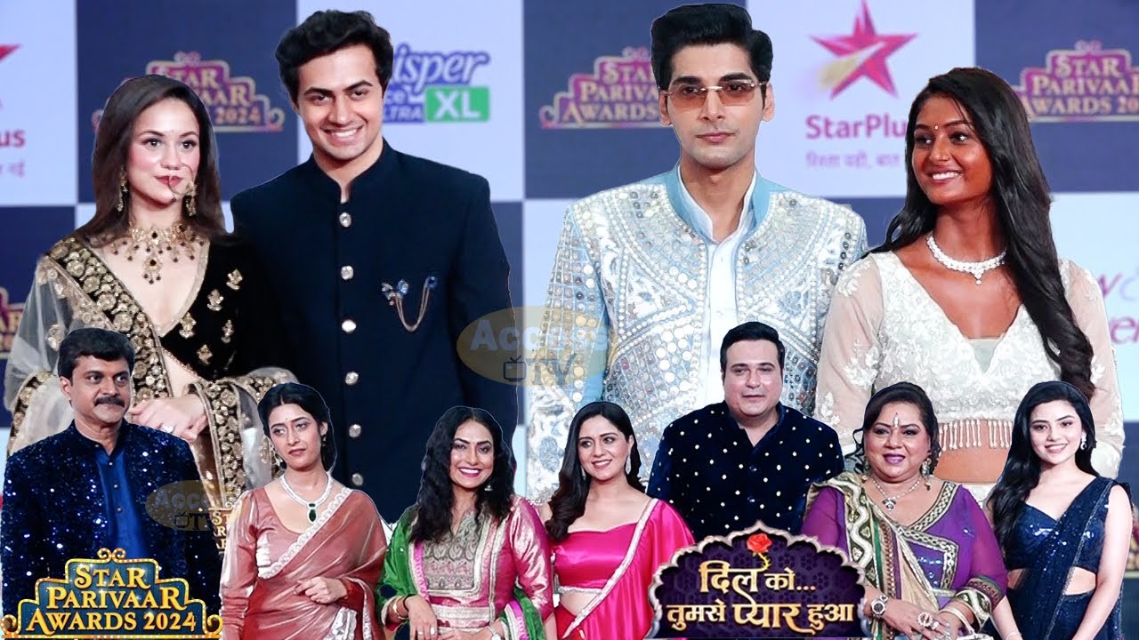 Dil Ko Tumse Pyaar Hua Star Cast Aditi Tripathi,Akshit Sukhija At Star Parivaar Awards 2024 ...