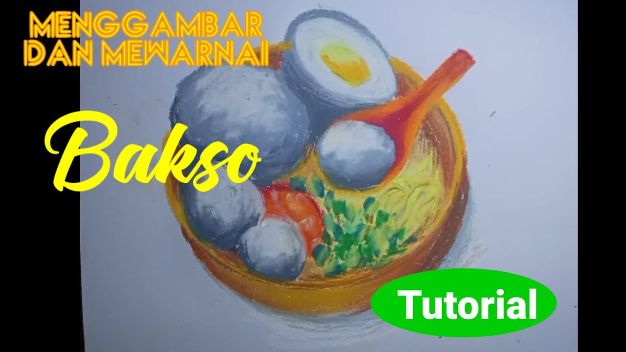 Cara Menggambar Semangkuk Bakso Youtube