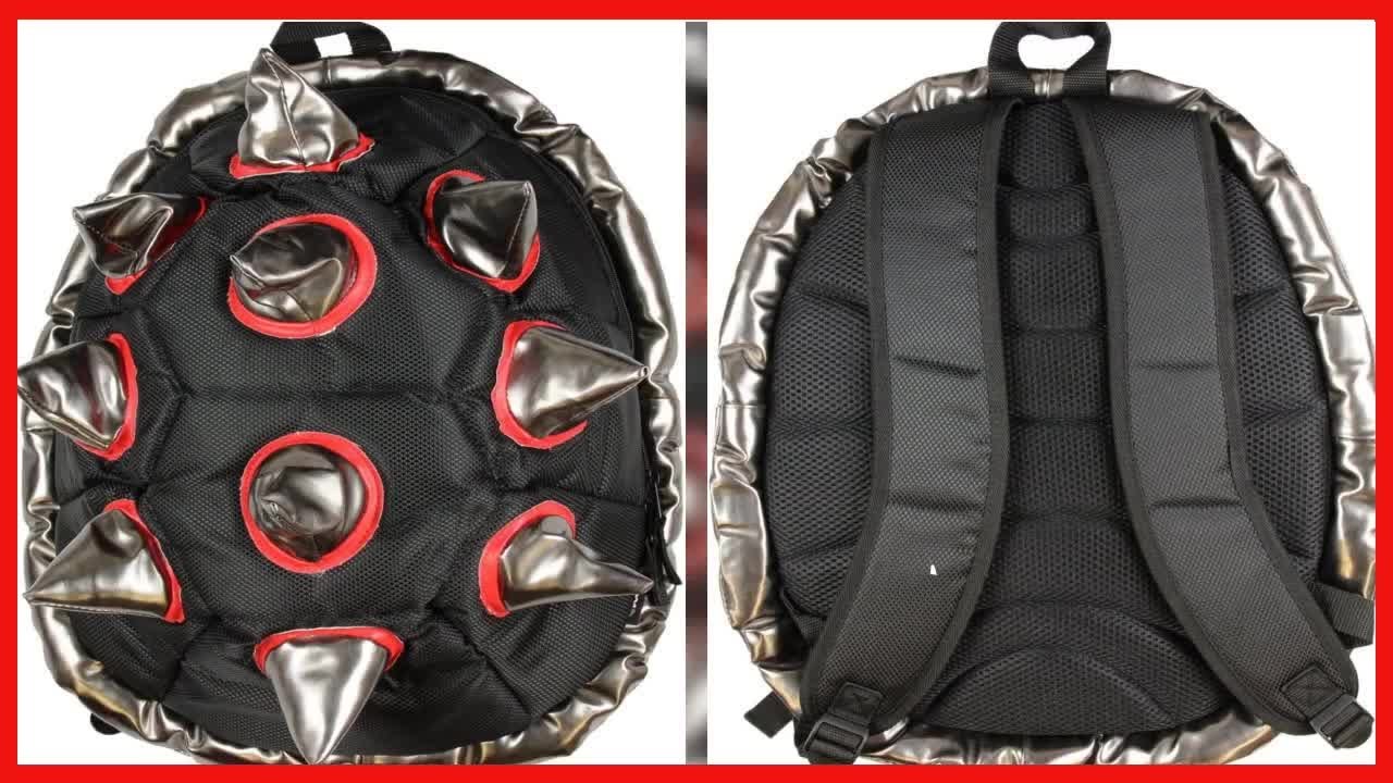 BioDomes Spiked Black Red Shell Backpack - YouTube