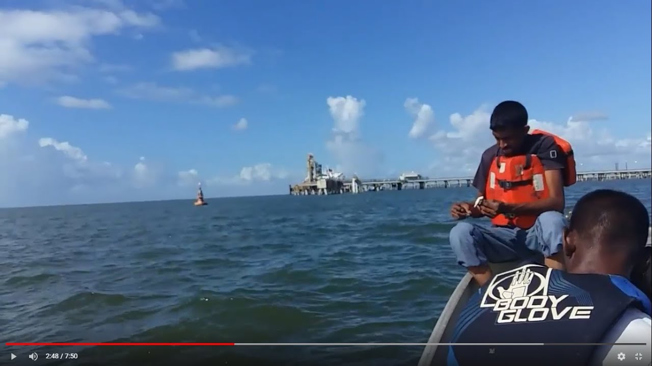 Fishing at sunset beach point fortin. - YouTube