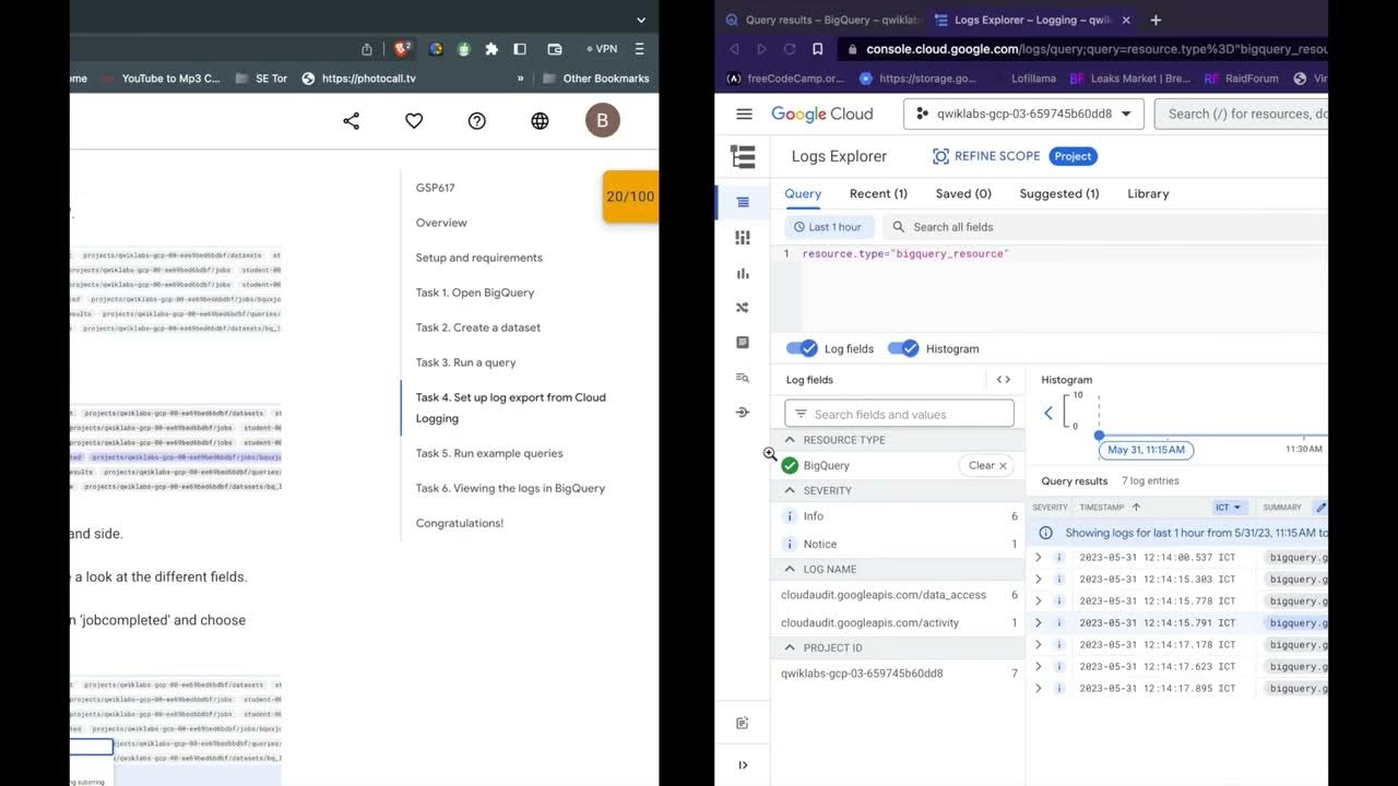 Gsp617 Using Bigquery And Cloud Logging To Analyze Bigquery Usage Youtube