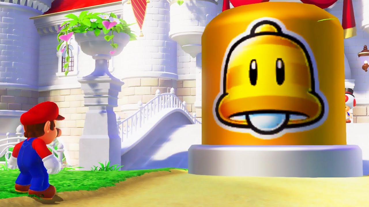What happens when Mario presses the Super Bell-Switch in Super Mario ...