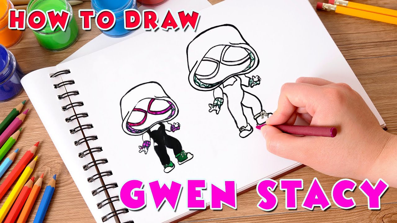How to Draw Gwen Stacy Spider II Step-by-Step Tutorial - YouTube