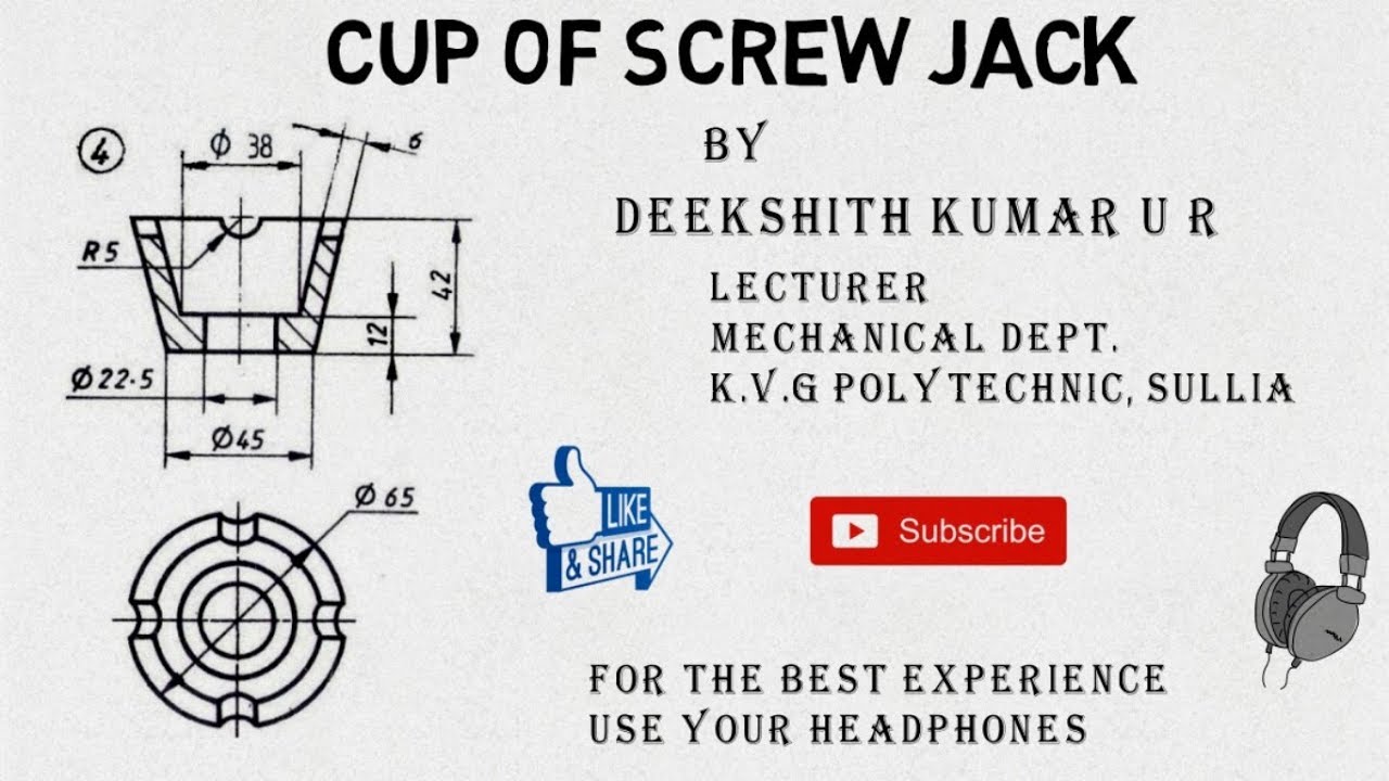 SOLID EDGE - CUP OF SCREW JACK - YouTube