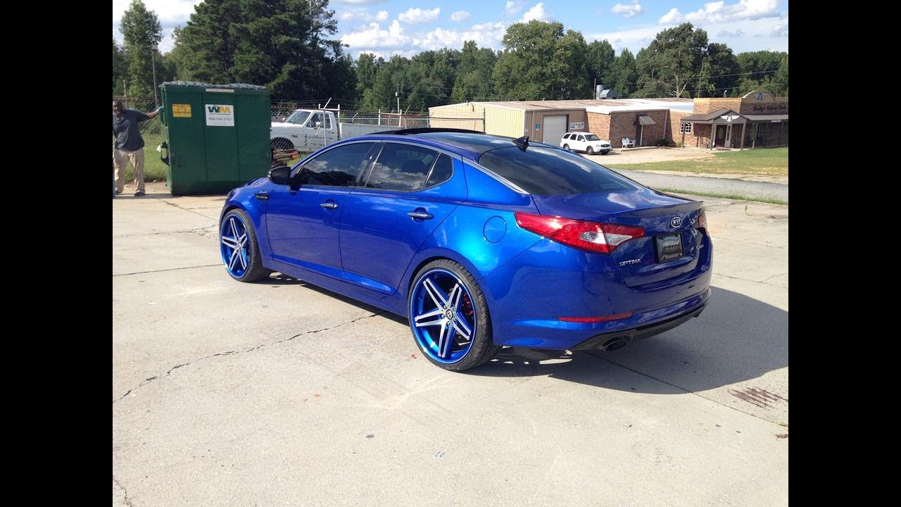 2012 Kia Optima SX Turbo on 22" Lexani Concave wheels - YouTube