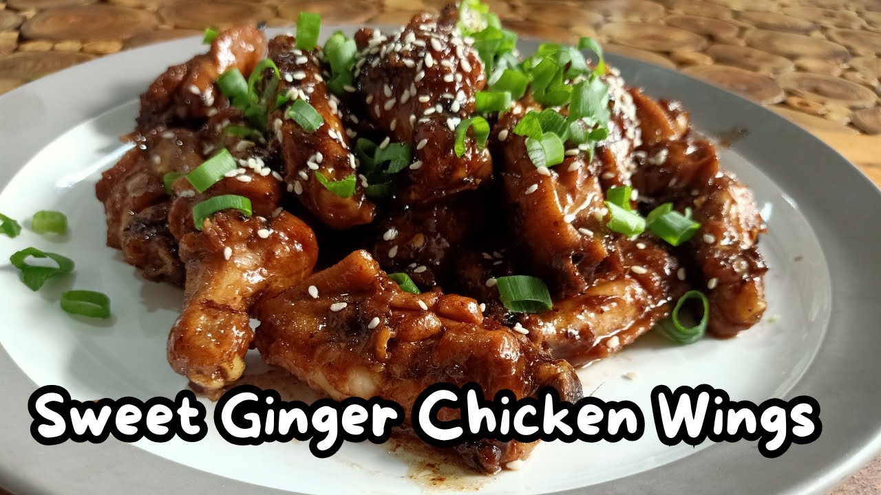 SWEET GINGER CHICKEN WINGS RECIPE - YouTube