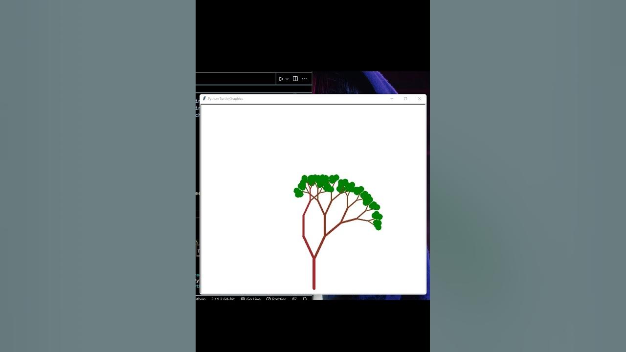 Drawing 🍎 tree using python turtle graphics - YouTube