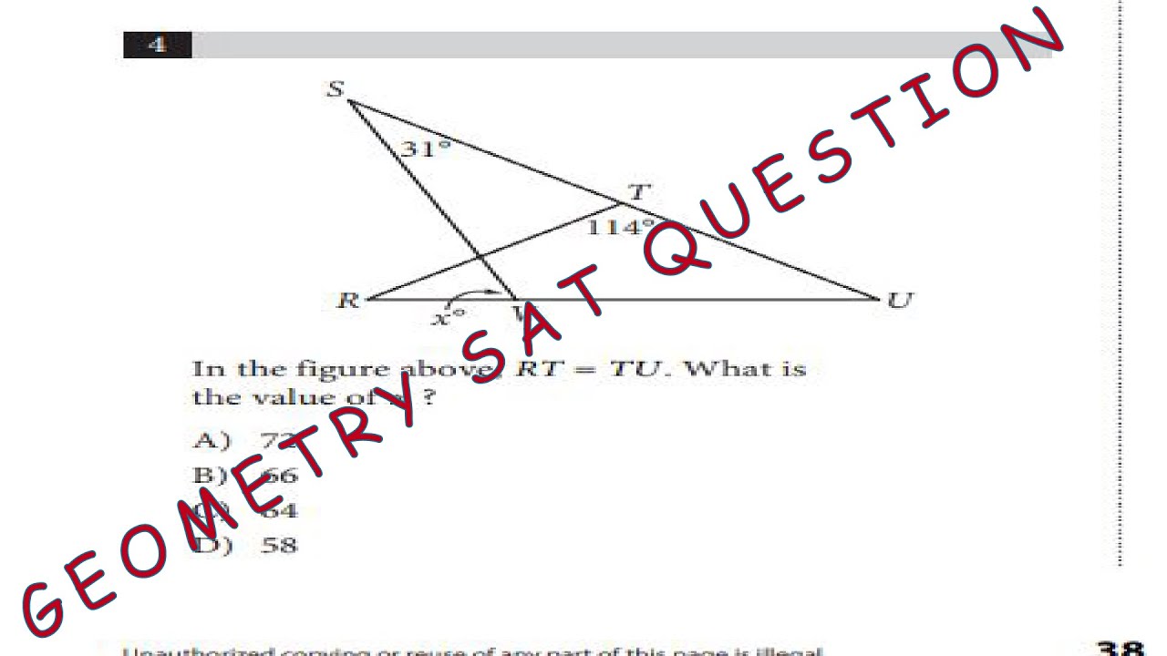 SAT Math Practice Test | HARD GEOMETRY math question #sat #mathtrick # ...