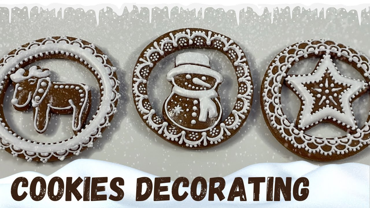 Gingerbread Cookie Decorating For Christmas Tree: Star, Reindeer ...