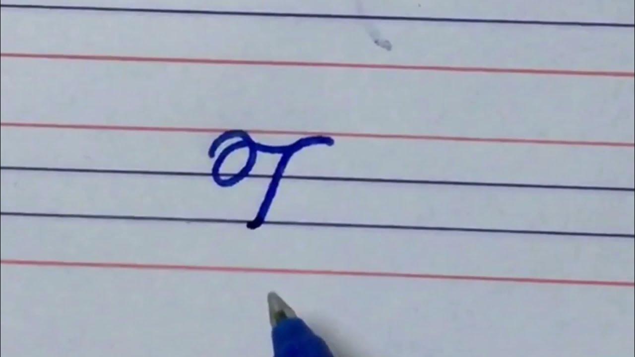 Handwriting | How To Write T In Cursive Writing | Cursive Writing