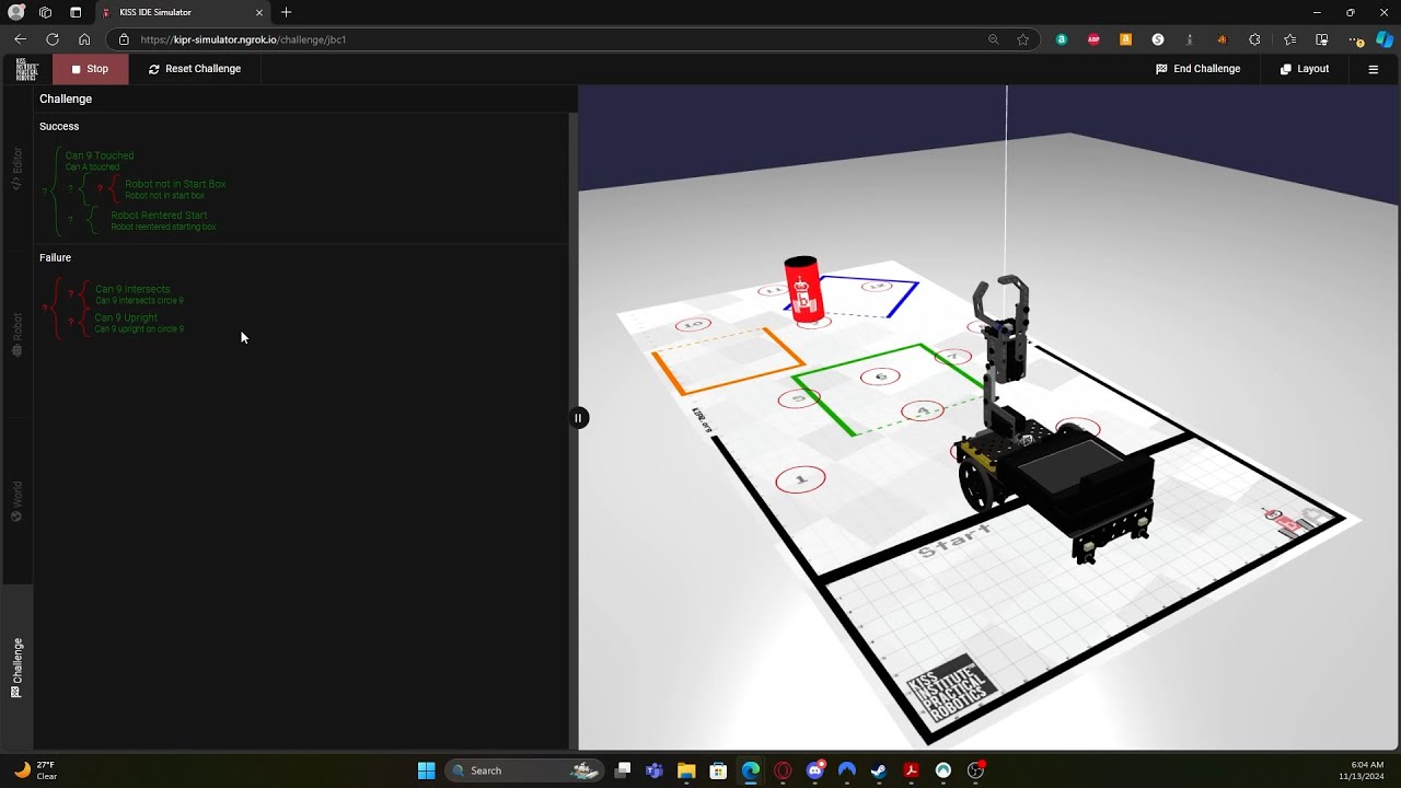 KIPR Robot Simulator Challenge System - YouTube