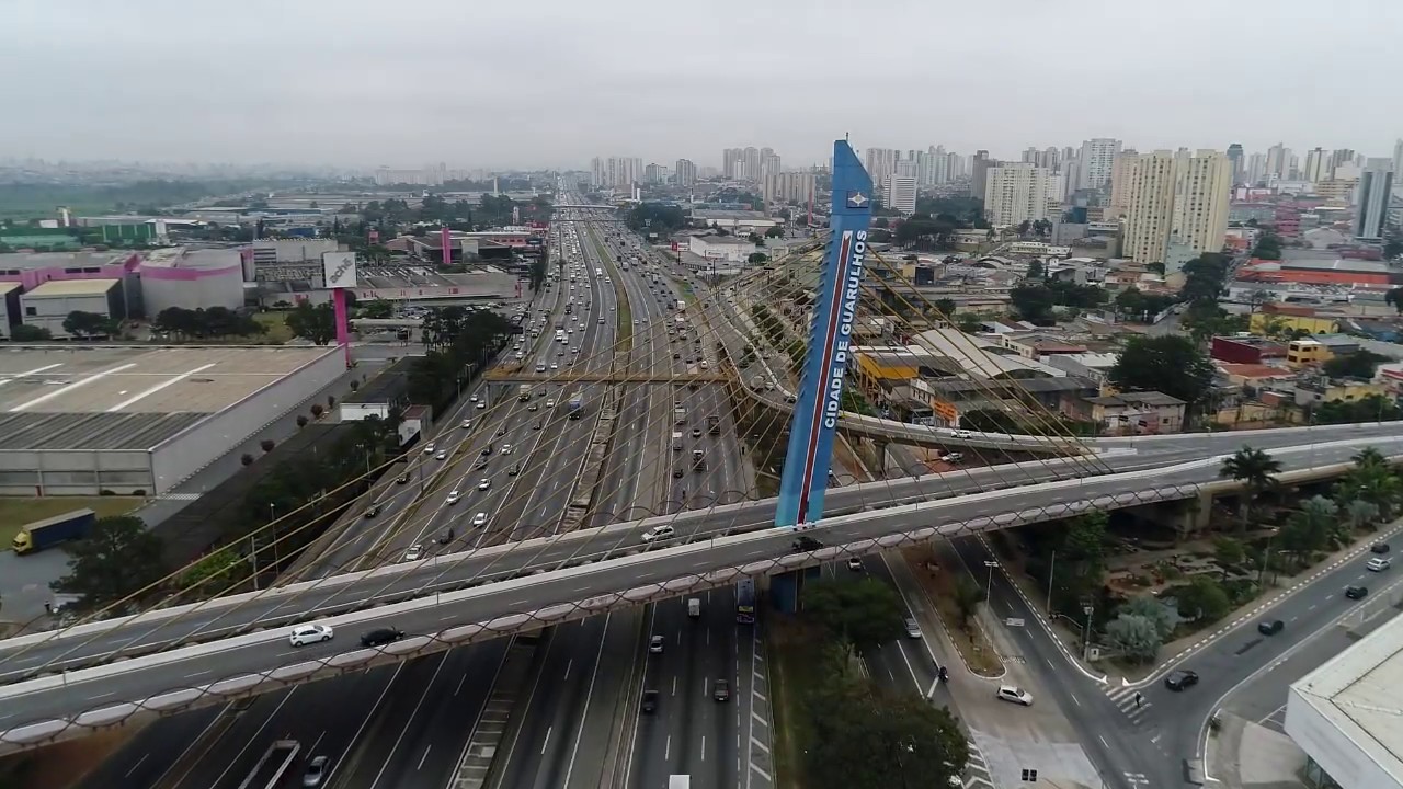 Drone ponte estaiada Guarulhos - YouTube