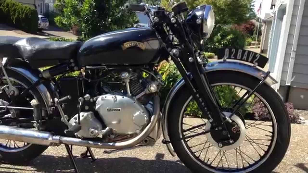 1951 Vincent Comet Motorcycle 500cc - (14) Walk around in the sun - YouTube