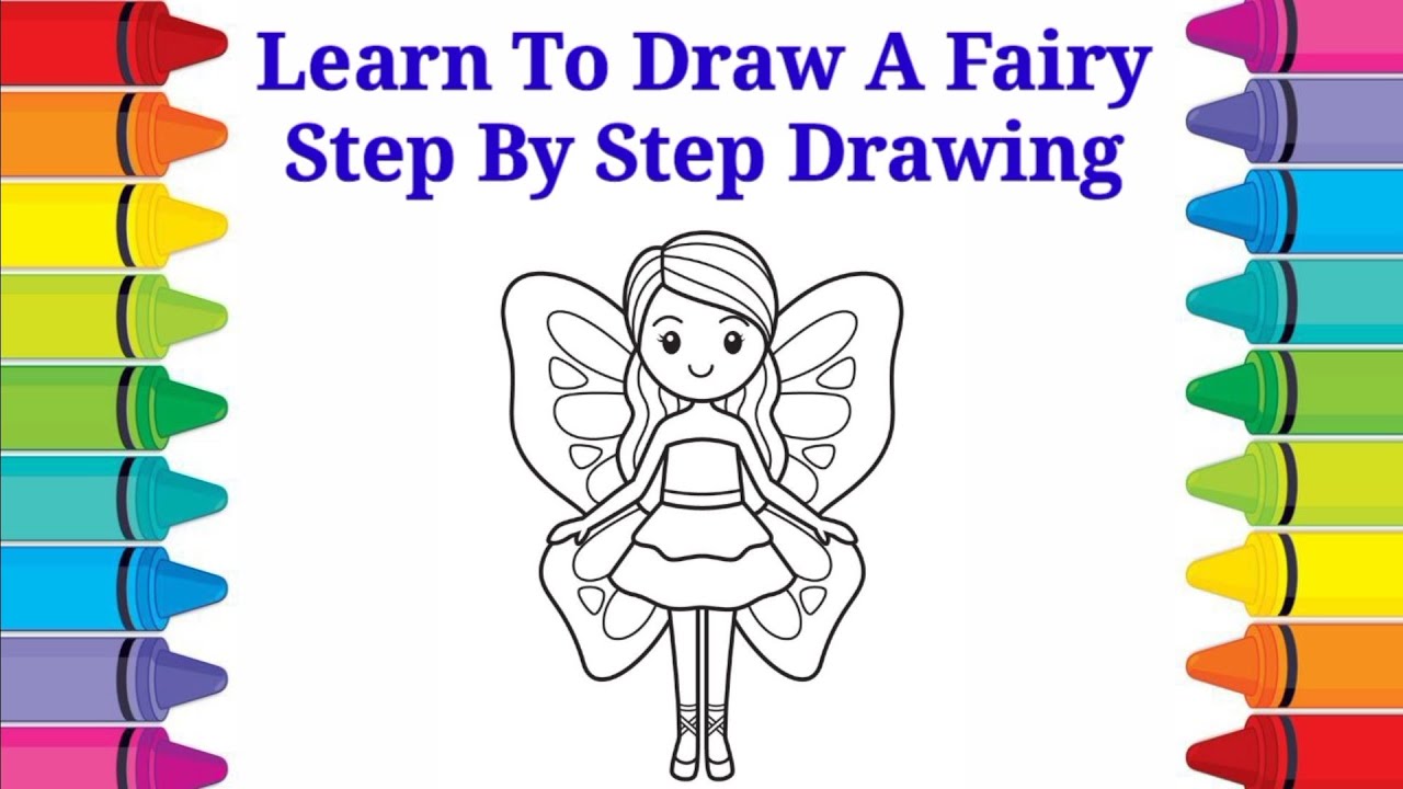 How to Draw A Fairy Step by Step Easy Drawing Tutorial, Fairy Drawing ...