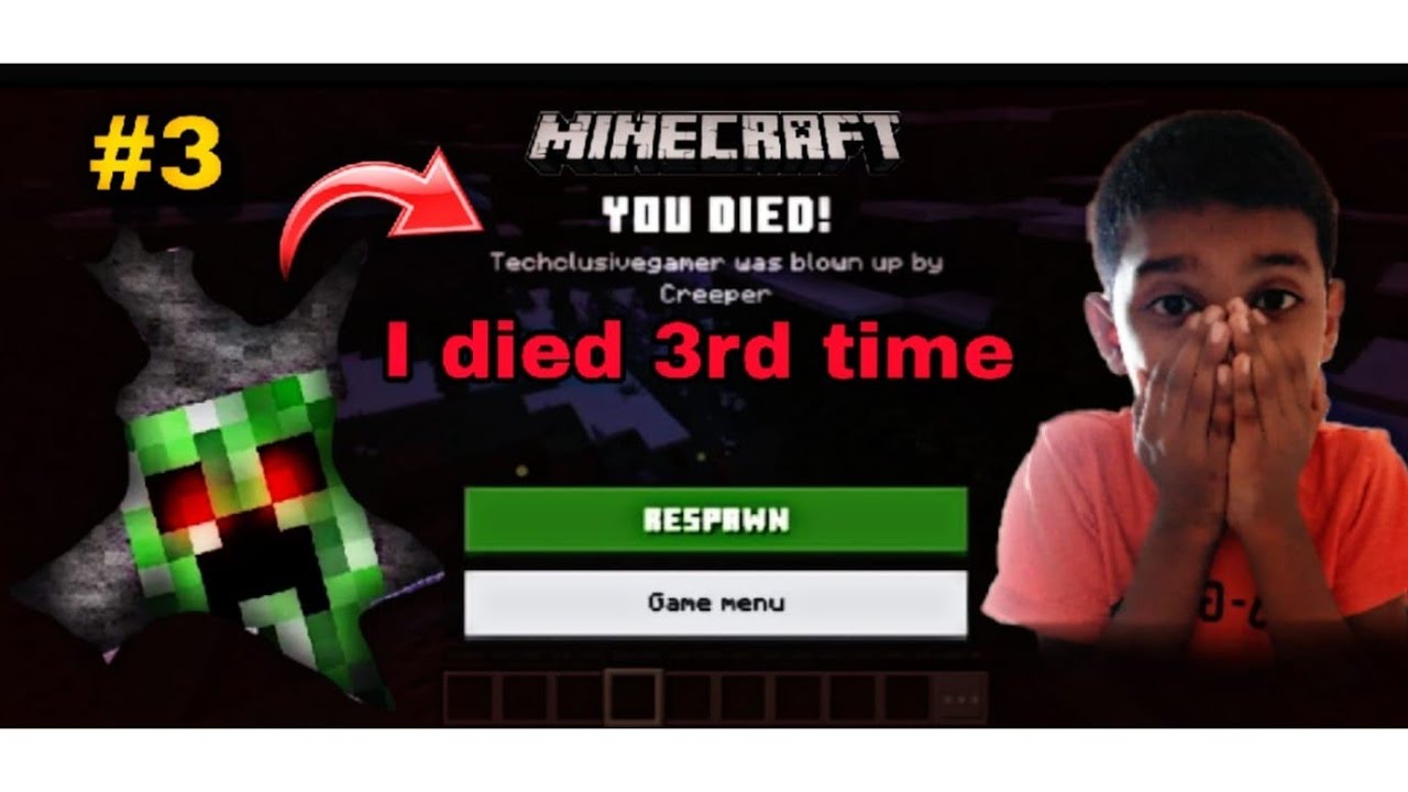 I died 3rd time I in my survival series.minecraft survival series #3# ...