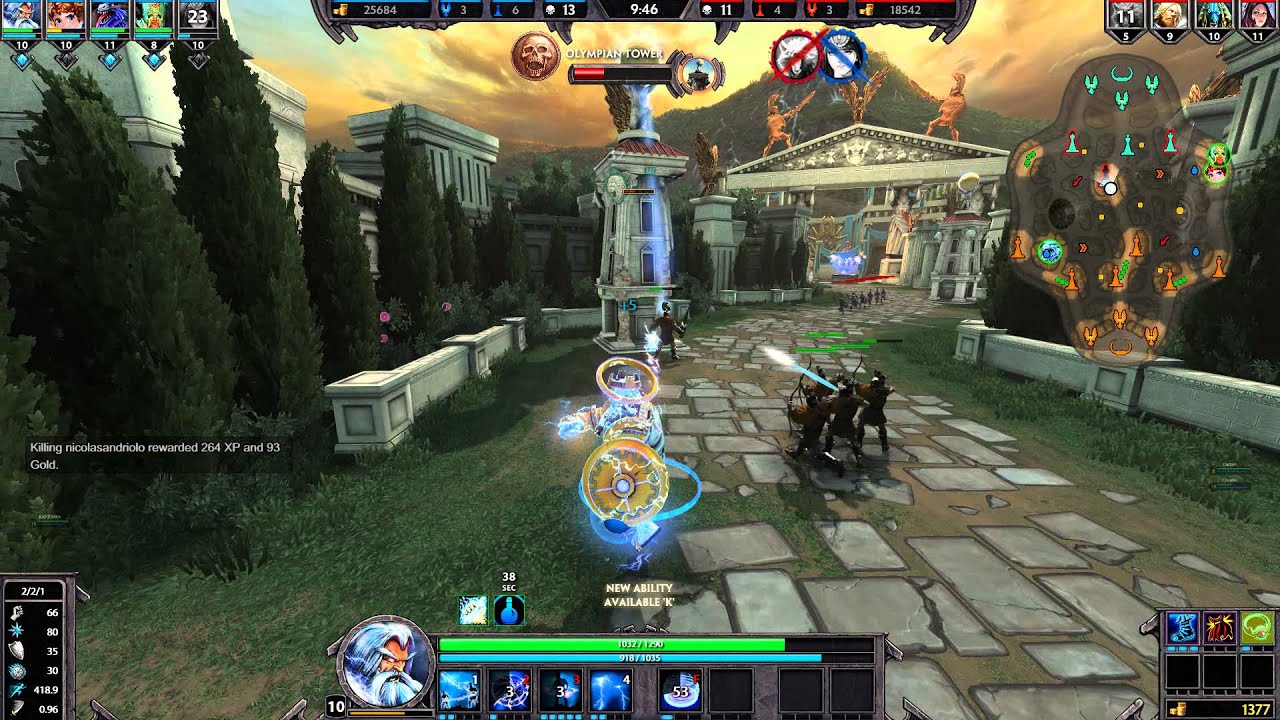 Smite Zeus Stormbringer skin gameplay - YouTube