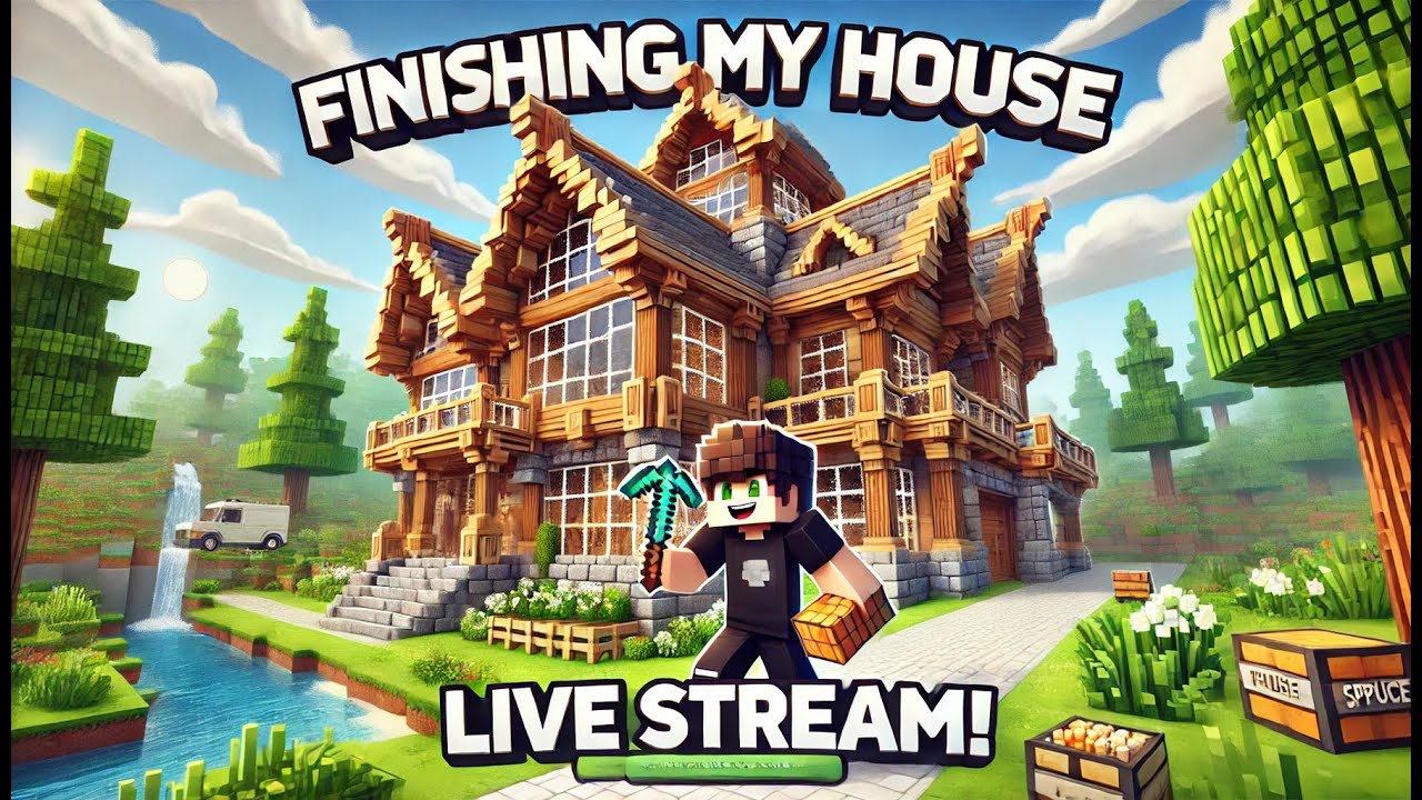 FINISHING MY HOUSE! (Minecraft KXNG'S KINDOM Live Stream) - YouTube