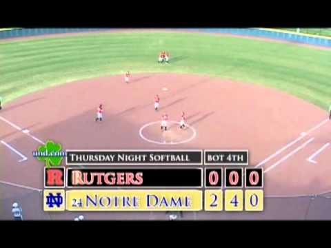 Notre Dame Softball vs. Rutgers (April 2010) - 4th Inning - YouTube