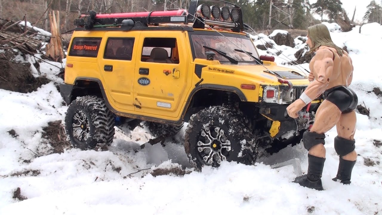 RC TRUCKS OFF Road Hummer H2 Vs Jeep Wrangler Rubicon Vs Toyota Hilux