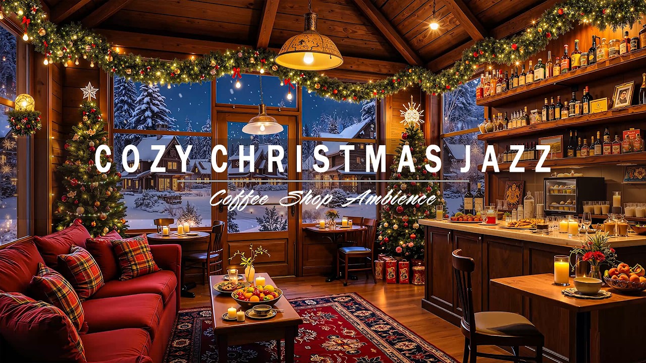 Cozy Christmas Jazz Holiday ️ Coffee Shop Ambience for Relax, Study ...