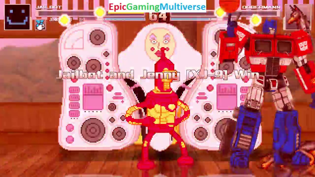 Robots (Optimus Prime, Jailbot, Jenny The Robot, & Bender The Robot) VS Characters In MUGEN ...