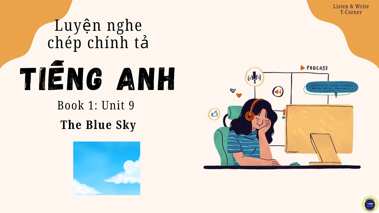 Luyện nghe chép chính tả tiếng Anh | Unit 9 - Book 1 - Level 1 - YouTube
