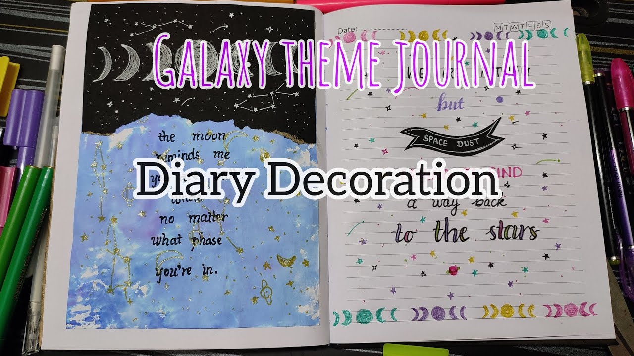 Galaxy Theme Journal | Diary Decoration | Bullet Journal | My Personal ...