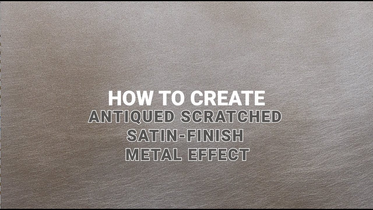 How to create SATIN-FINISH METAL EFFECT | ICA Group - YouTube