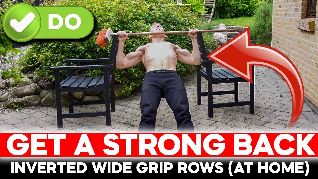 GET A STRONGER BACK » WIDE GRIP ROWS (HOME WORKOUT) - YouTube