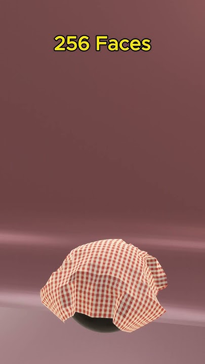 Cloth Simulation 1 To 4096 Faces Satisfying 3danimation Cloth Simulation Blender Shorts 🔥