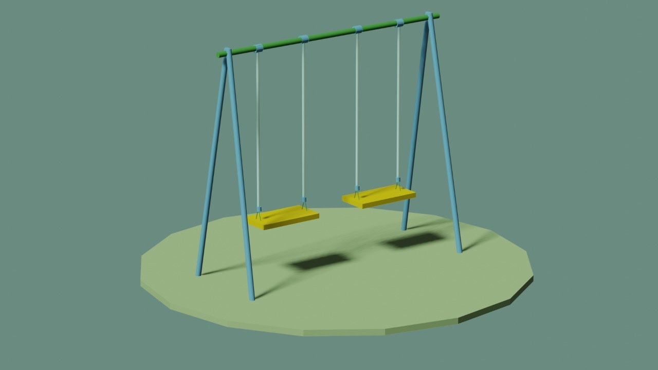 Low Poly Playground Swing - Blender - YouTube