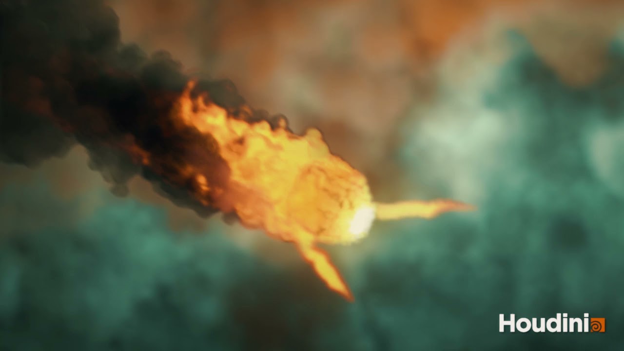 Houdini Pyro - Meteor explosion - YouTube