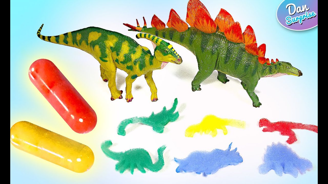 Transforming Growing Dinosaurs! Parasaurolophus, Stegosaurus, T-Rex ...