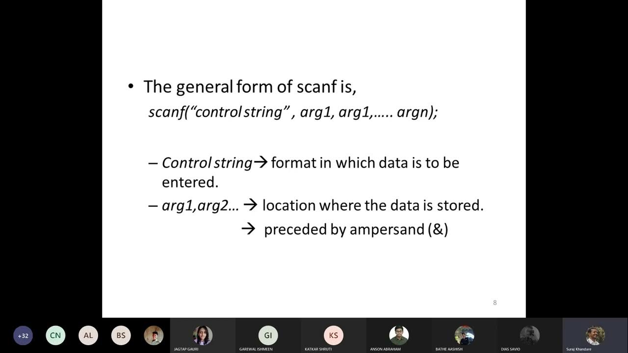 C Programming Input Output Statements Youtube