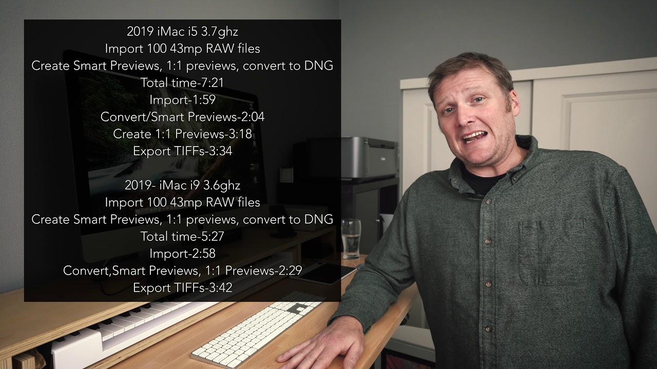 2019 Apple iMac i5 3.7Ghz Adobe Lightroom Classic CC Review - YouTube
