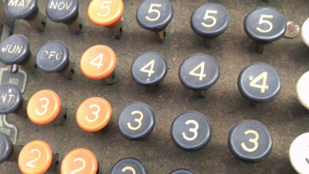 Antique Burroughs Adding Machine - YouTube