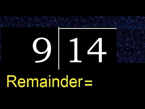 Divide 14 by 9 . remainder , quotient . Division with 1 Digit Divisors ...
