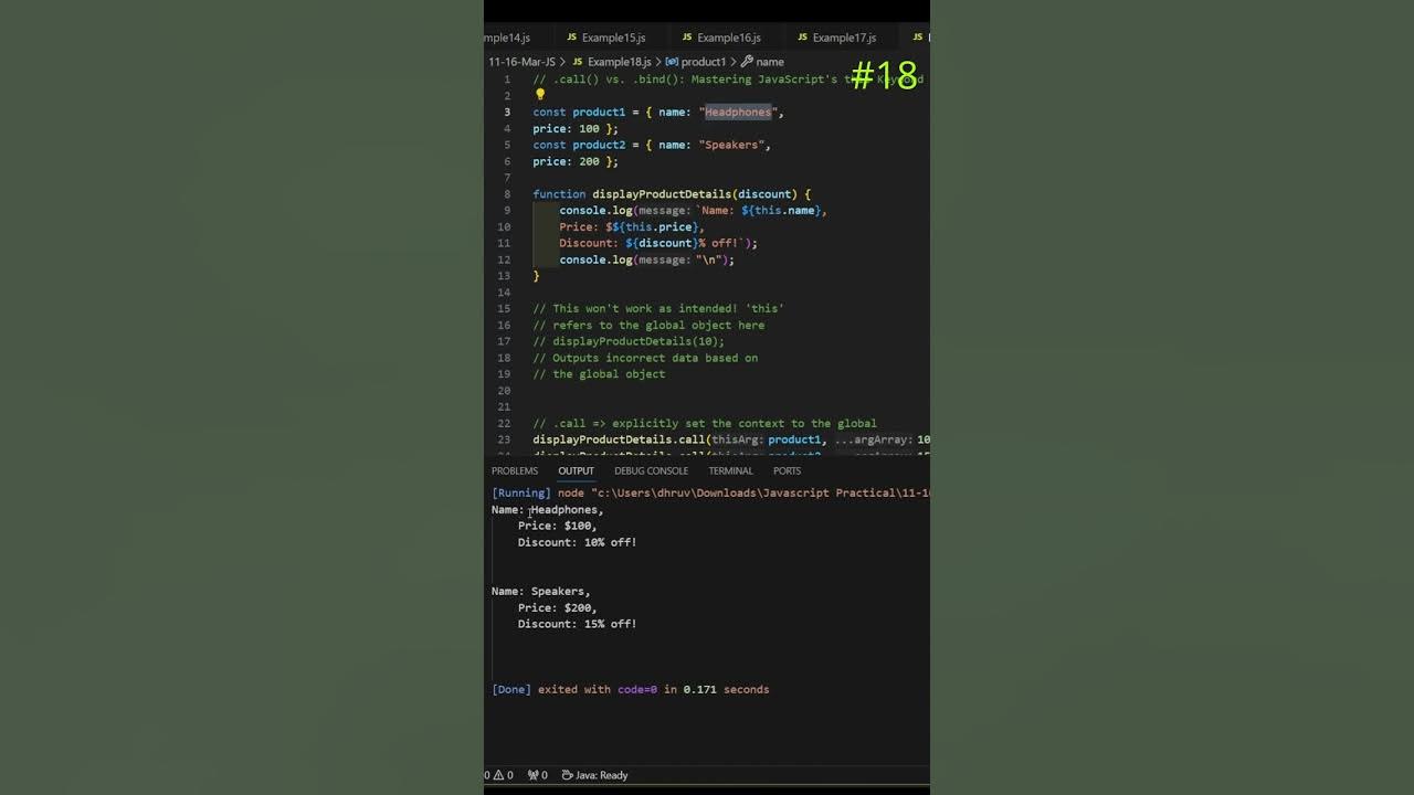 .call() vs. .bind(): Mastering JavaScript's this Keyword #trending #shorts #viral #javascript ...