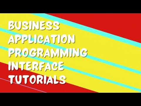 Business Application Programming Interface tutorials 16 - YouTube
