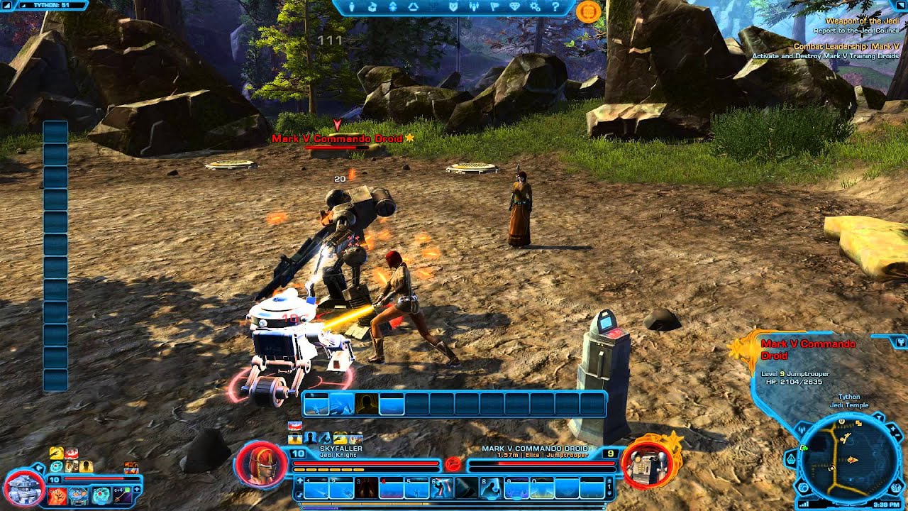 SWTOR: Jedi Knight - Training Droid Smashup - YouTube