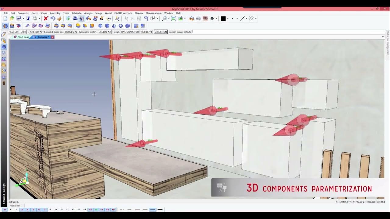 TopSolid’Wood 3D Components Parametrisation - YouTube