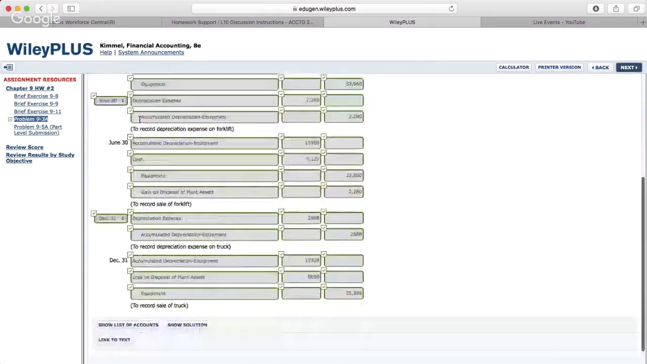 Wiley Plus Lesson 10 Chapter 9 Problem 3A - YouTube
