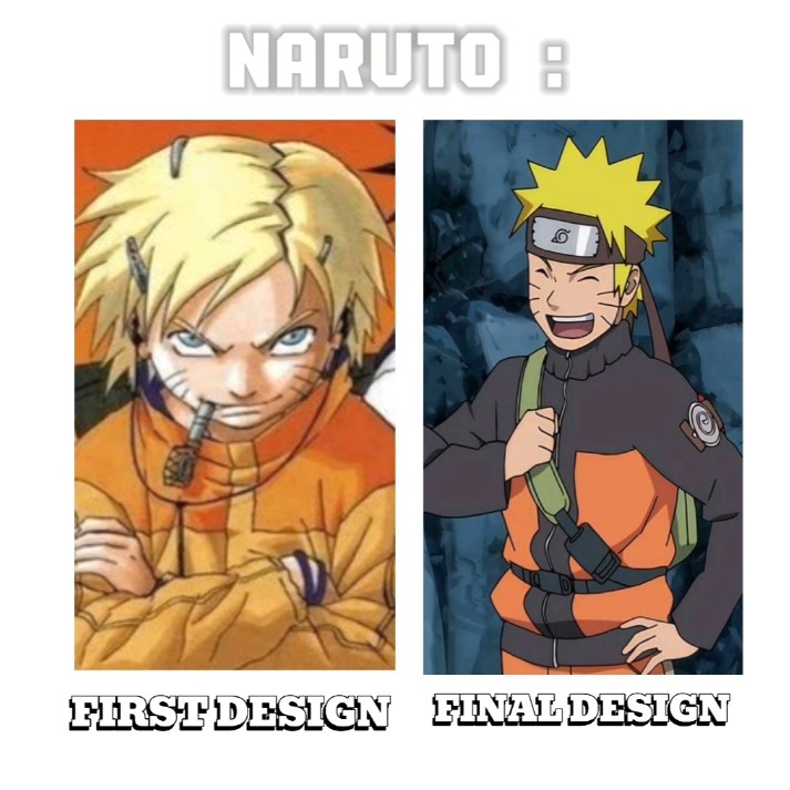Naruto: First design vs Final design #foryou #naruto #narutoedit # ...