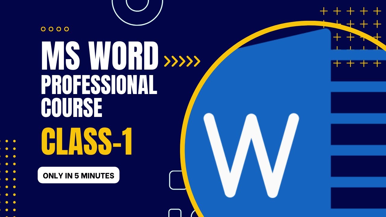 MS WORD CLASS 1 YouTube ms-word-class-1-youtube